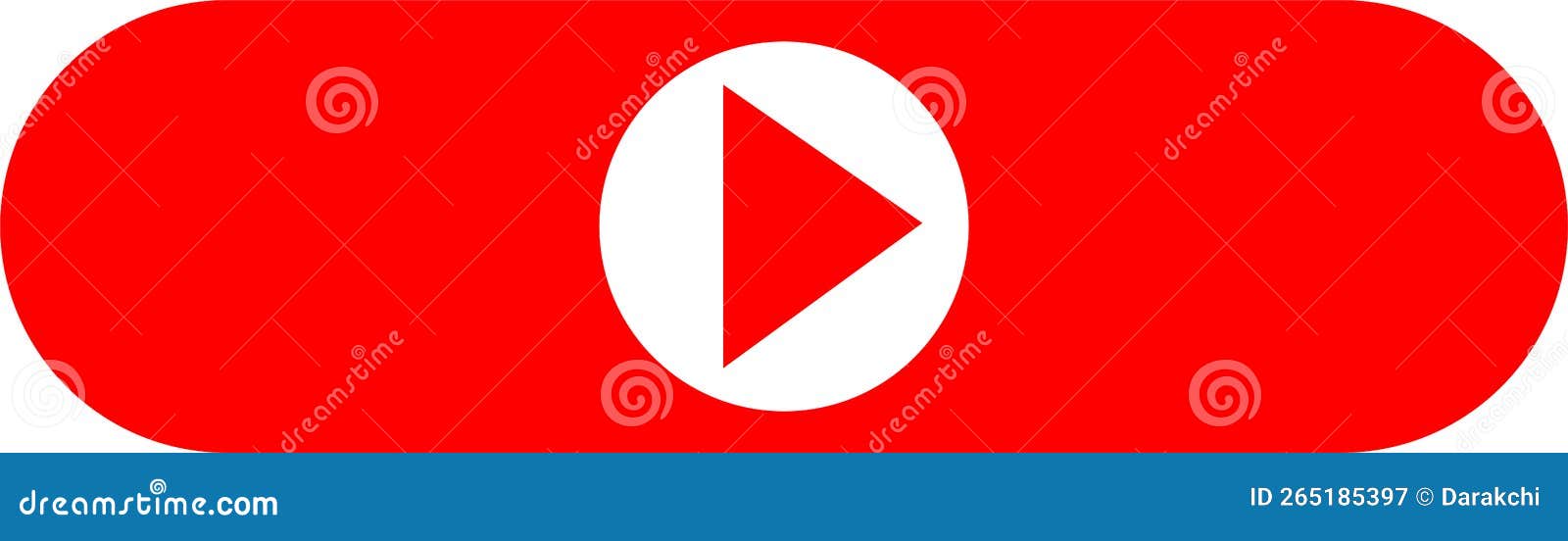 Live Video Streaming Template, Play Button Shape Stock Vector ...