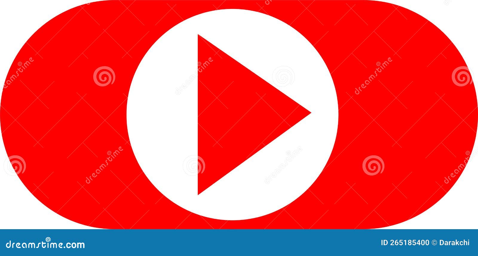 Live Video Streaming Template, Play Button Shape Stock Vector ...