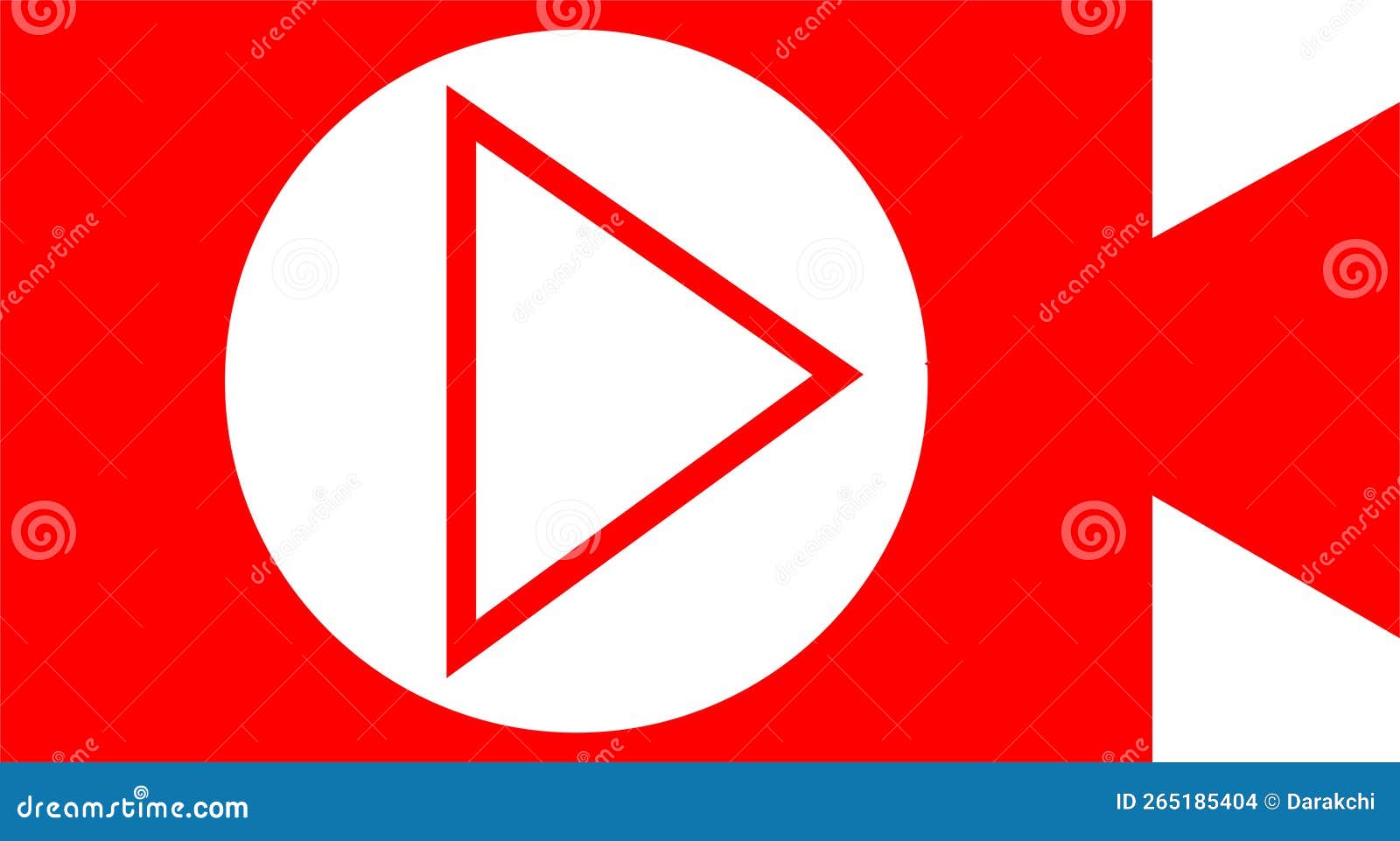 Live Video Streaming Template, Play Button Shape Stock Vector ...
