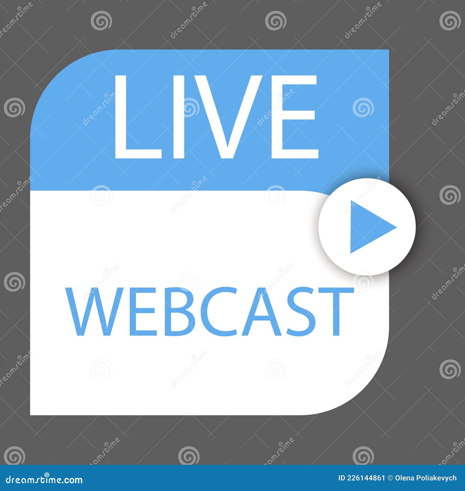 Live Webcast Button, Icon, Emblem Label. Vector Illustration. Stock ...