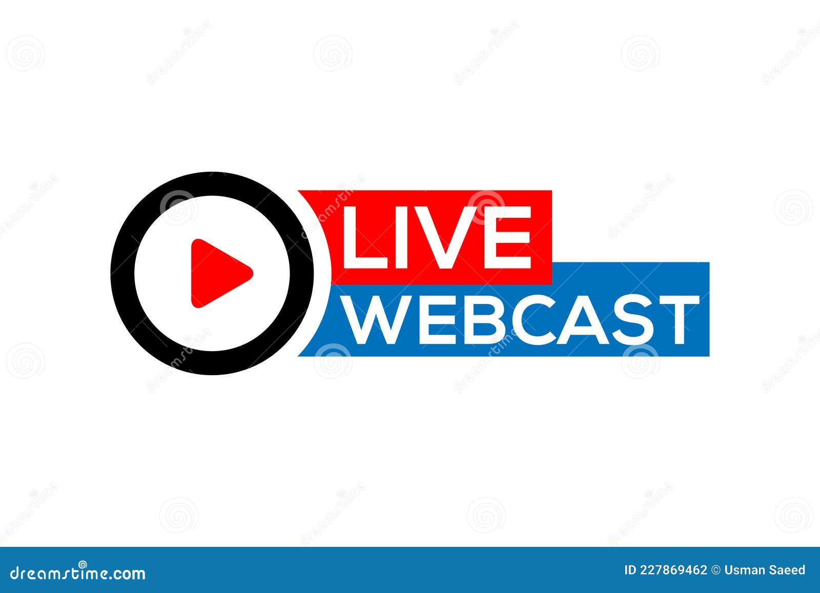 Live Webcast Button Icon Emblem Label Vector Stock Illustration Stock ...