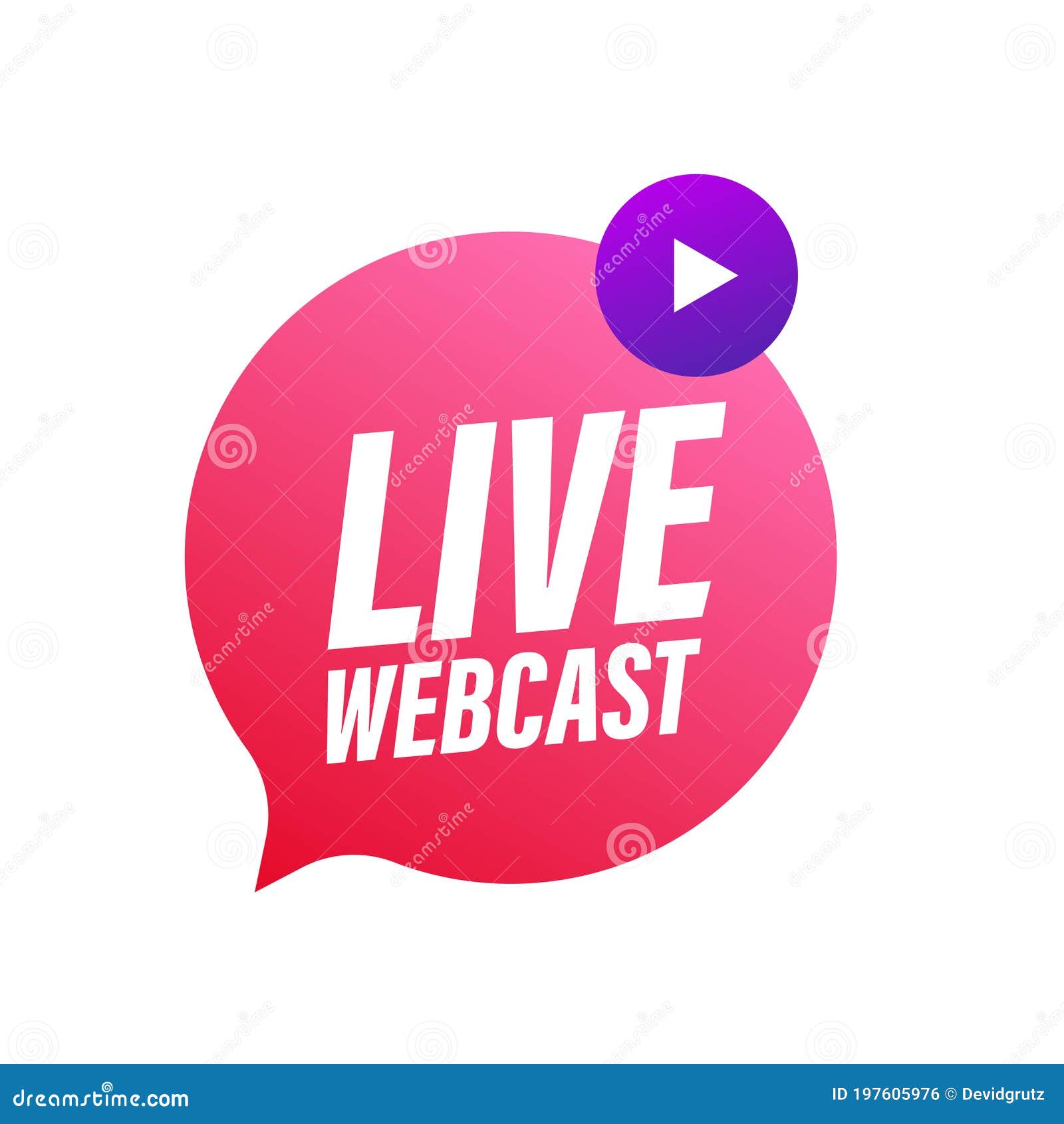 Live Webcast Button, Icon, Emblem, Label. Vector Stock Illustration ...