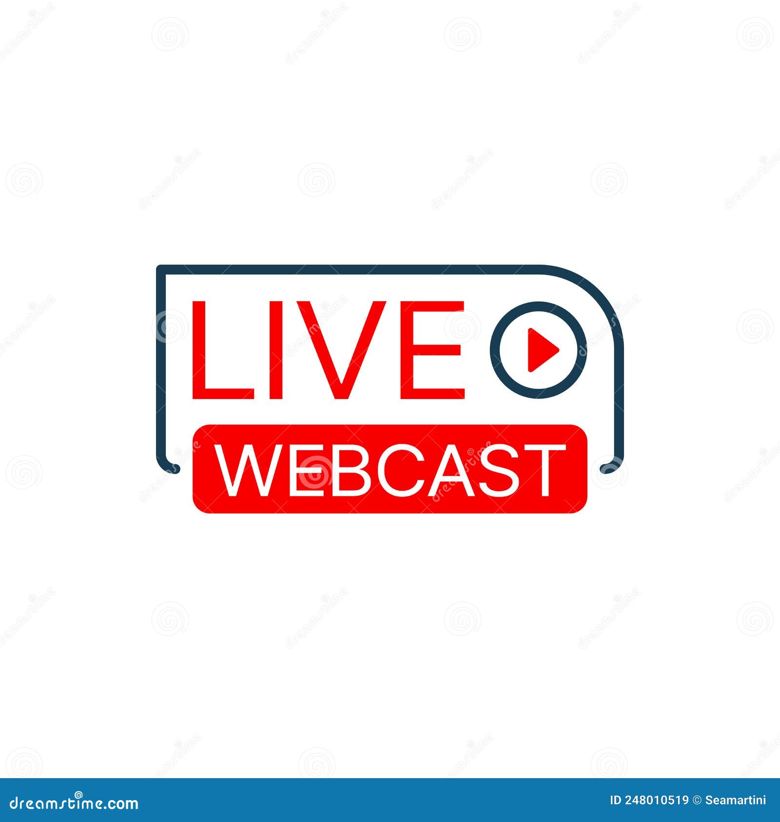 Live Webcast, Online Webinar or Web Seminar Icon Stock Vector ...