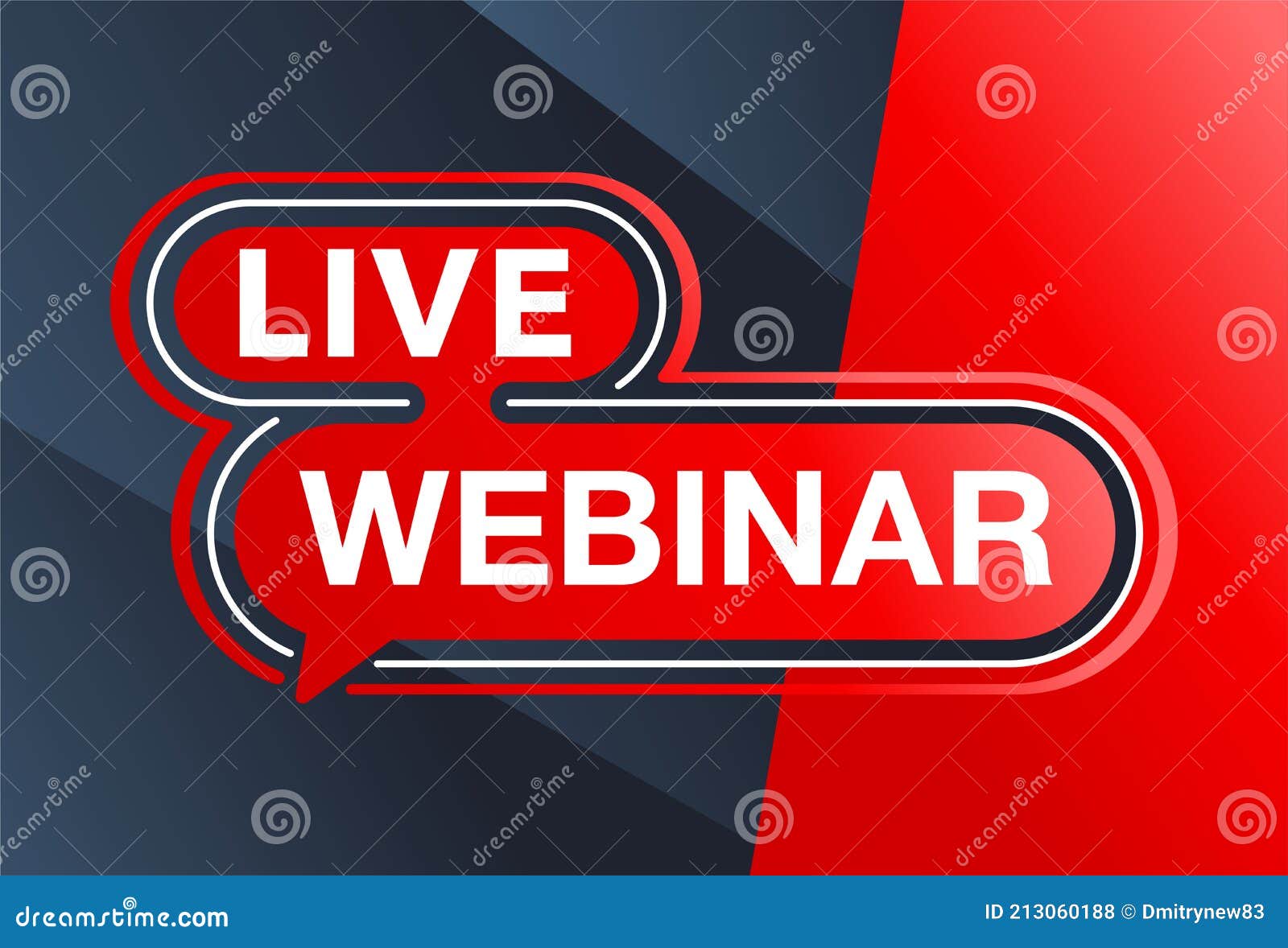 Live Webinar Banner in Rounded Style with Red Back Stock Vector ...