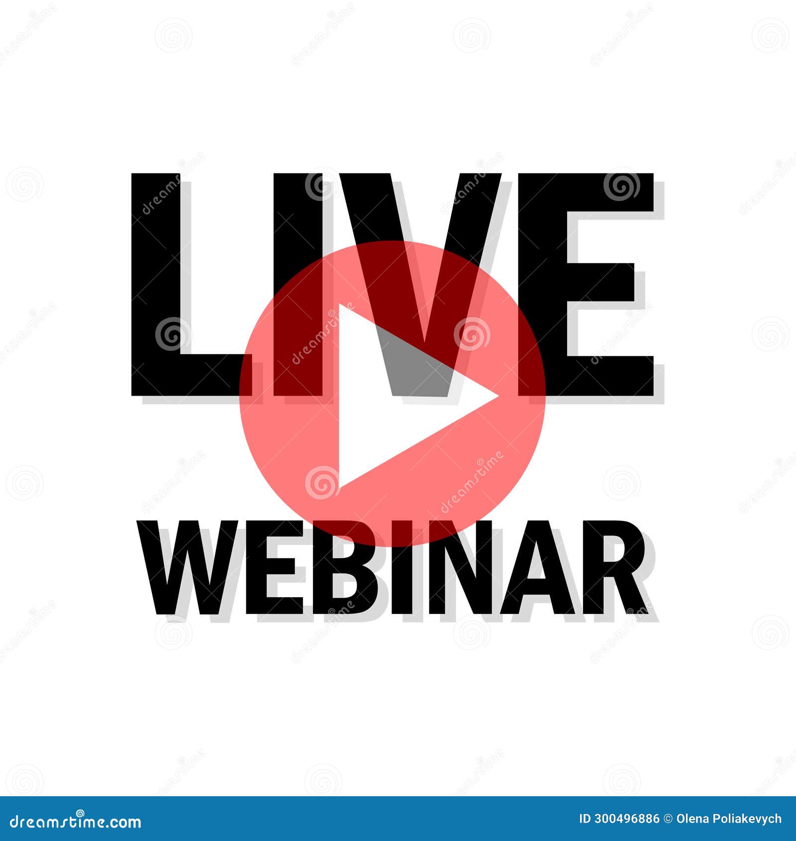 Live Webinar Button. Live Broadcast Button. Live Stream Logo. Video ...
