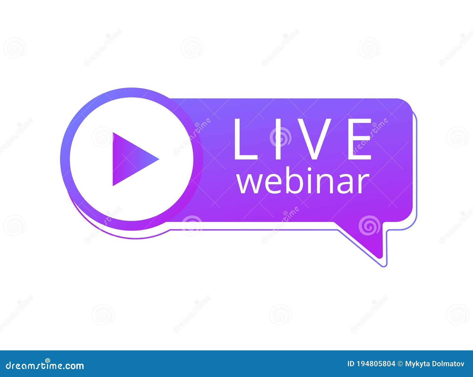 Live Webinar Button, Icon, Emblem Label Vector Illustration. Webinar ...