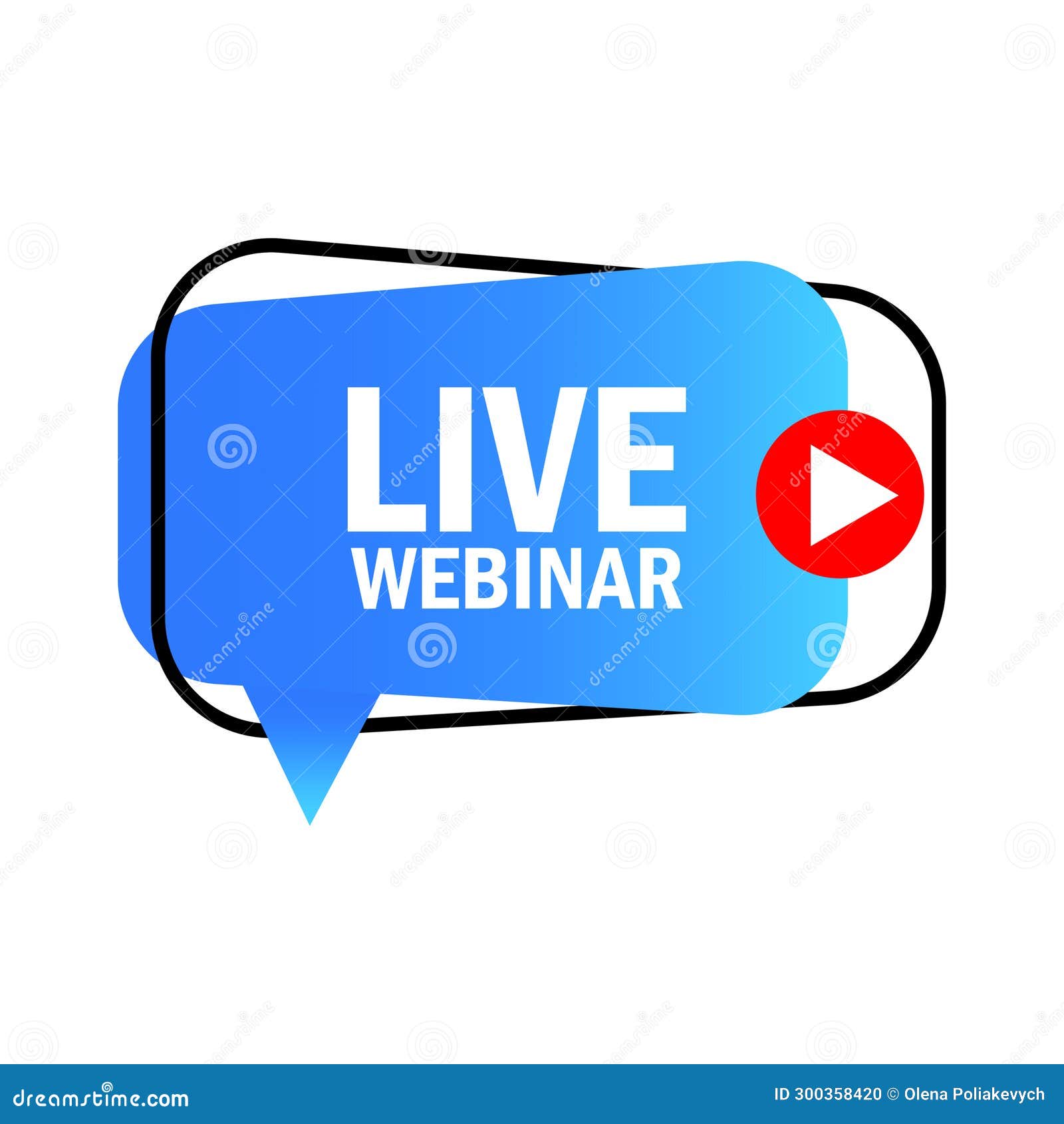Live Webinar Button. Live Webinar Icon. Live Webinar Label. Vector ...