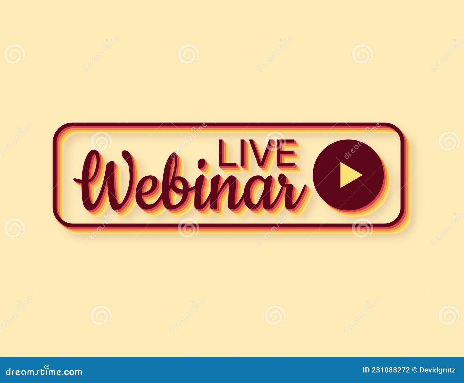Live Webinar Button, Icon. Retro Style Icon. Vector Illustration. Stock ...