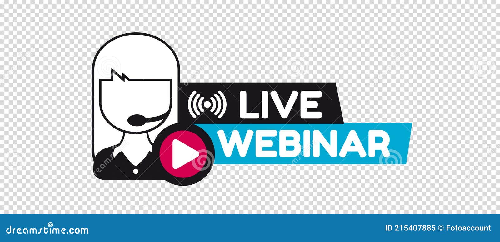 Live Webinar Concept - Vector Illustration Isolated on Transparent ...