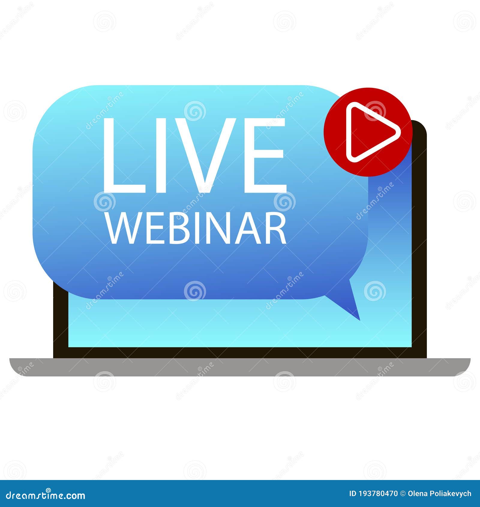 Live Webinar Icon. Learning Button Logo. E-learning Symbol. Vector ...