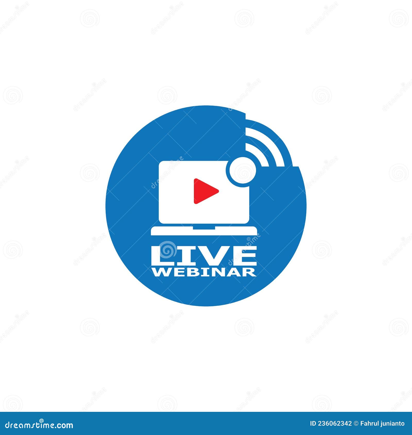 Live Webinar Icon and Symbol Template Stock Vector - Illustration of ...