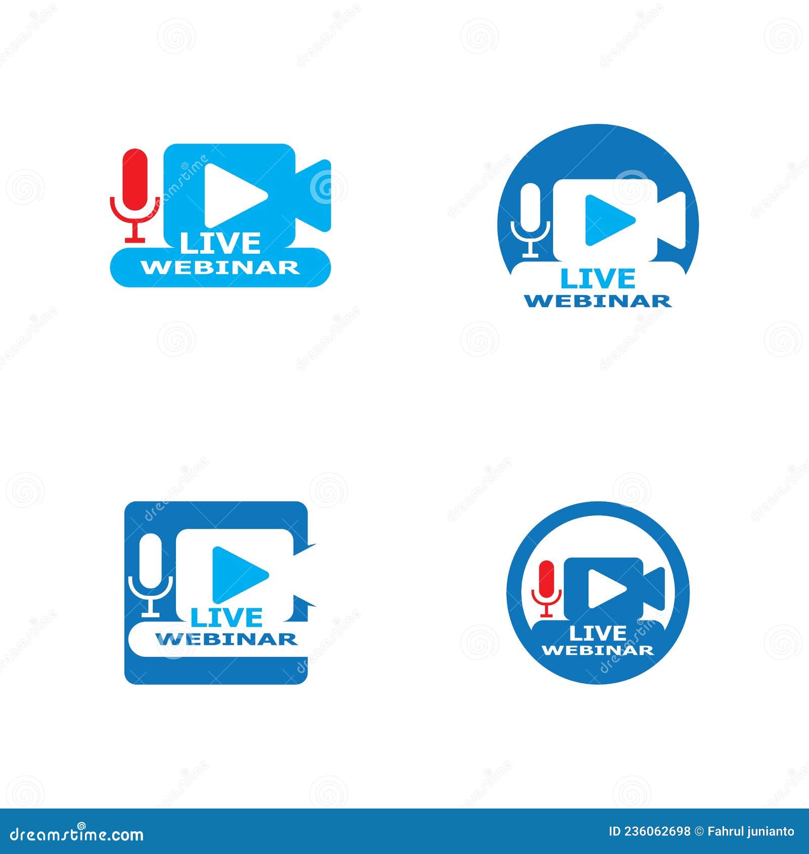 Live Webinar Icon and Symbol Template Stock Vector - Illustration of ...