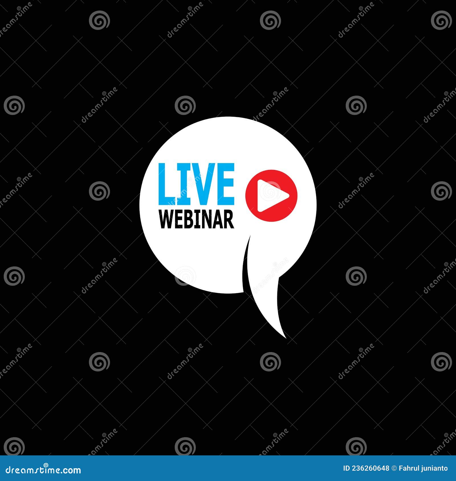 Live Webinar Icon and Symbol Template Stock Vector - Illustration of ...