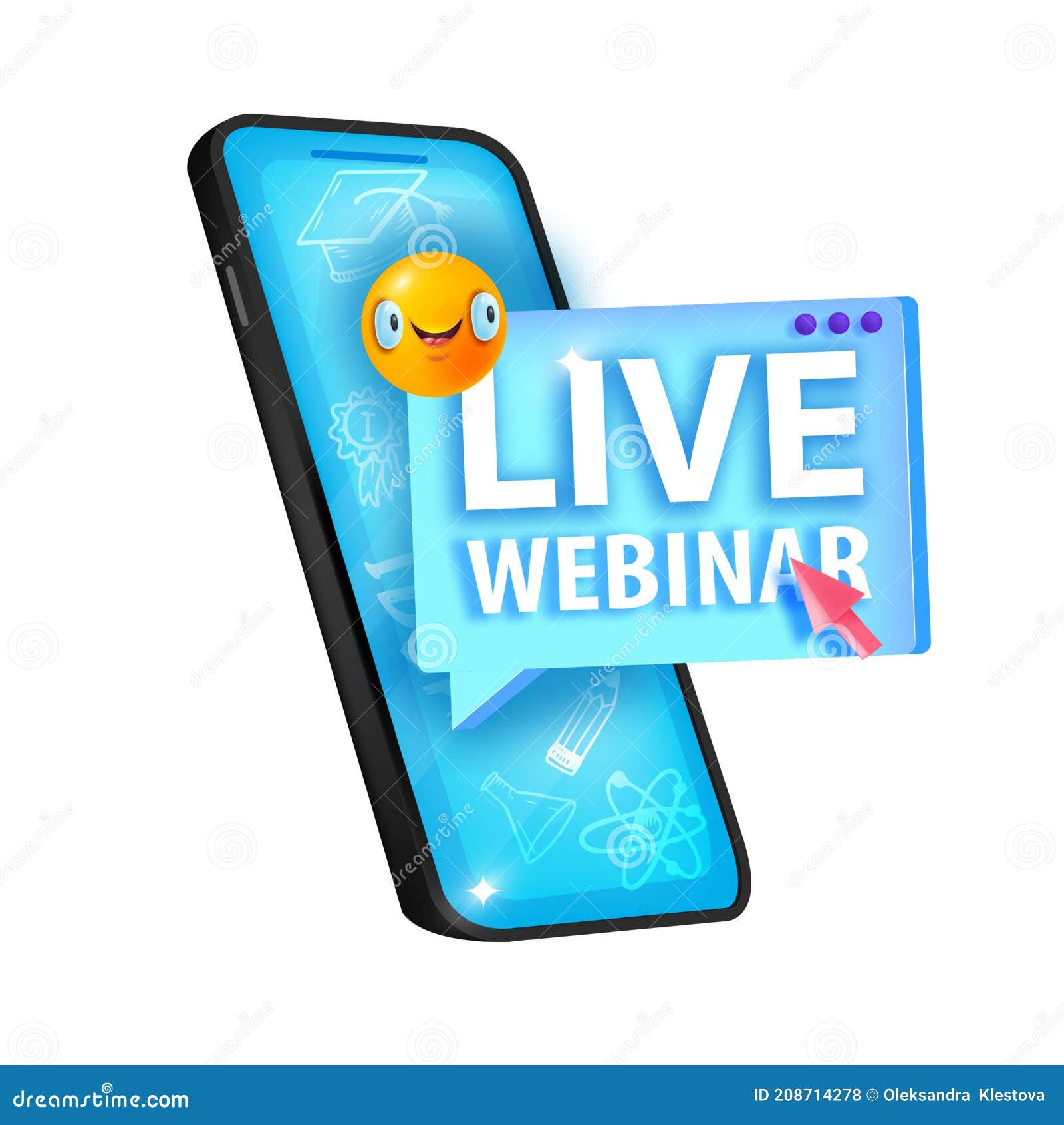 Live Webinar, Online Training, Digital Video Tutorial Education Vector ...