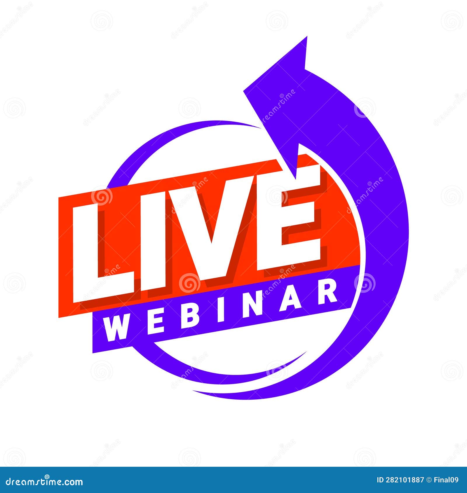 Live Webinar. Symbol or Emblem. Vector Icons. Stock Vector ...