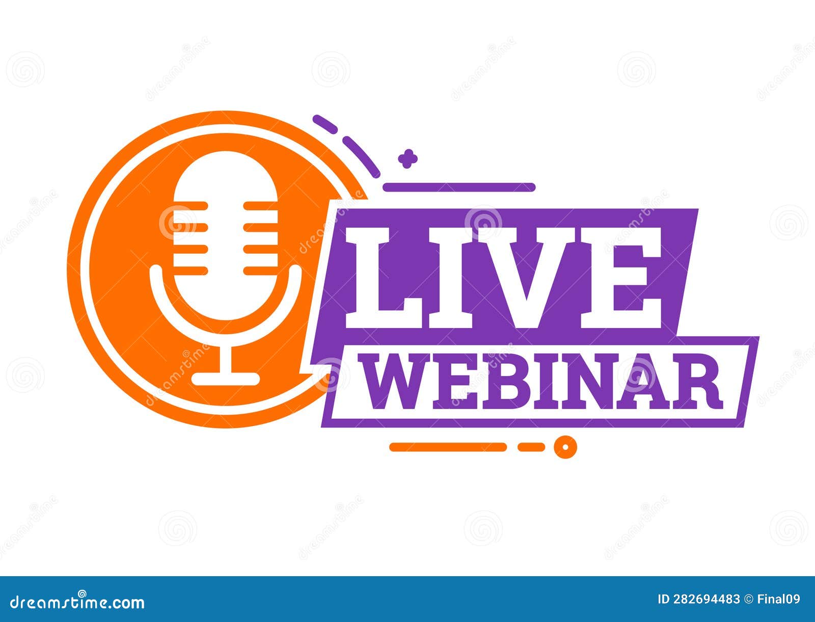 Live Webinar. Symbol or Emblem. Vector Icons. Stock Illustration ...