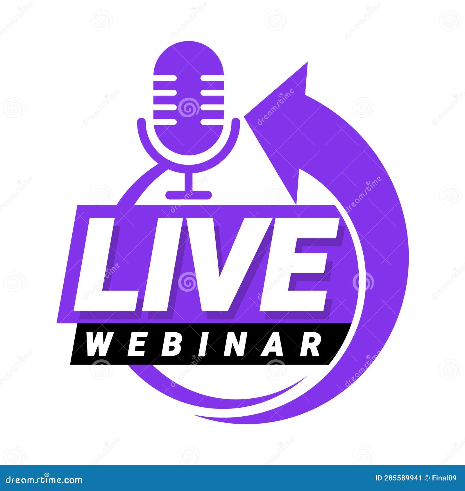 Live Webinar. Symbol or Emblem. Vector Icons. Stock Vector ...