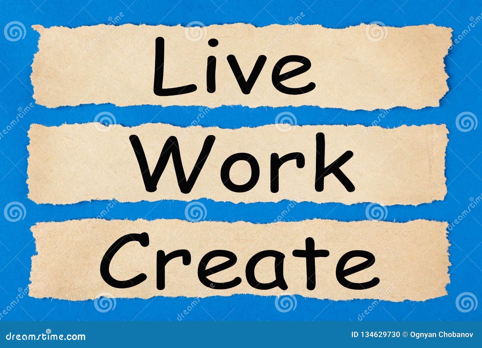 Live Work Create foto de archivo. Imagen de creativo - 134629730