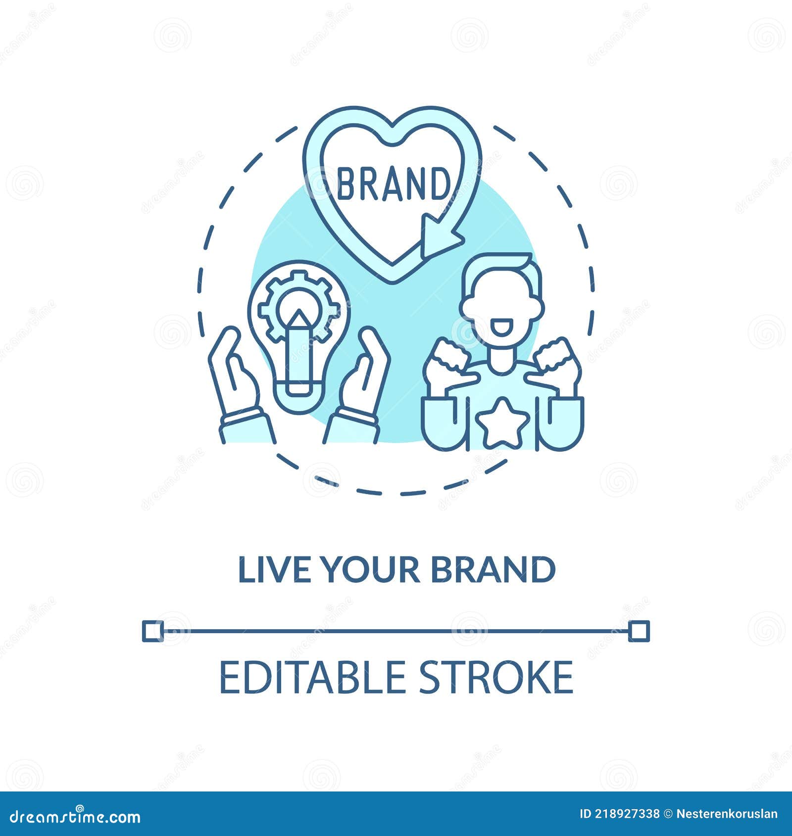 Live Your Brand Blue Concept Icon Stock Vector - Illustration of icon ...