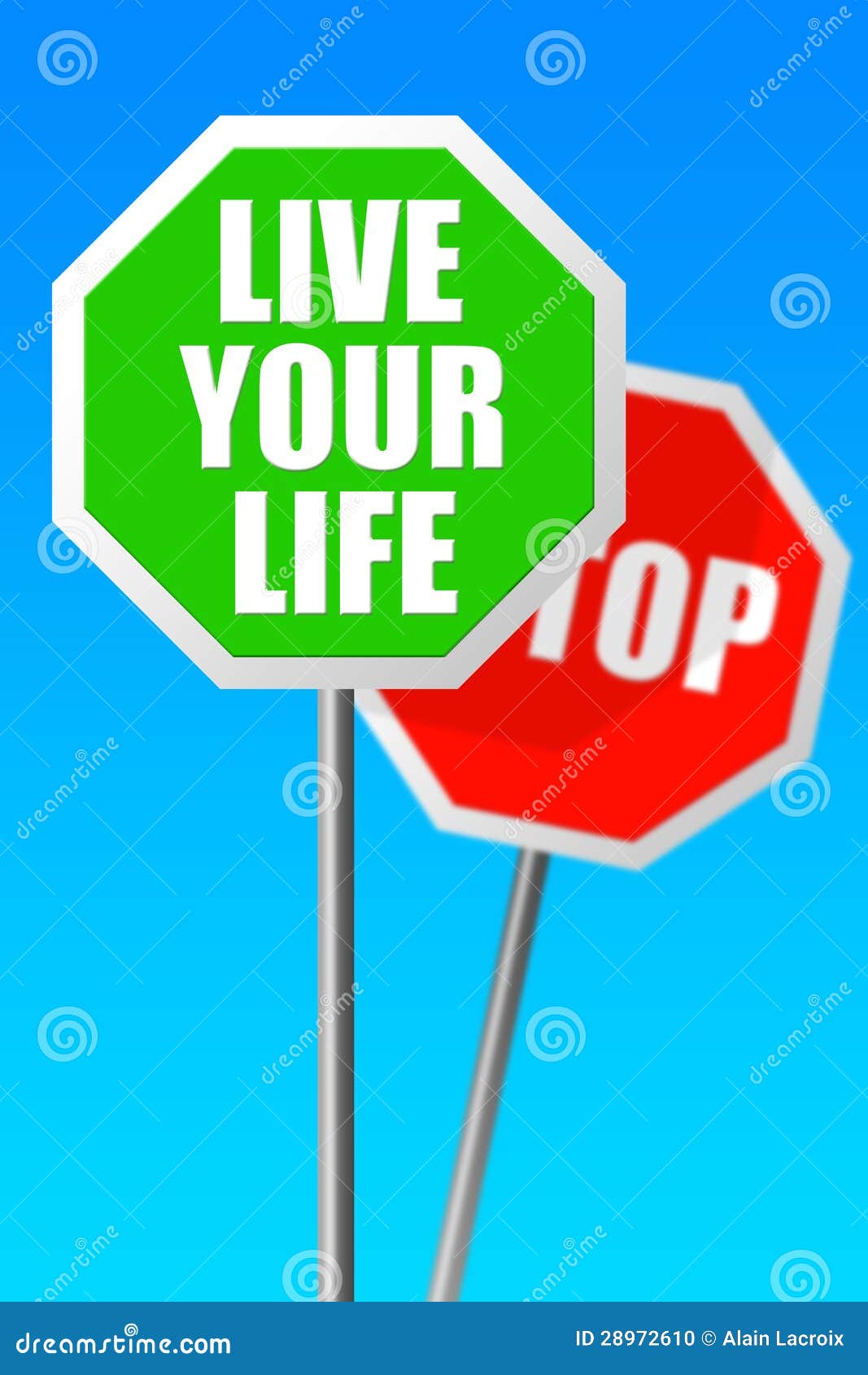 Live your life stock illustration. Illustration of hope - 28972610