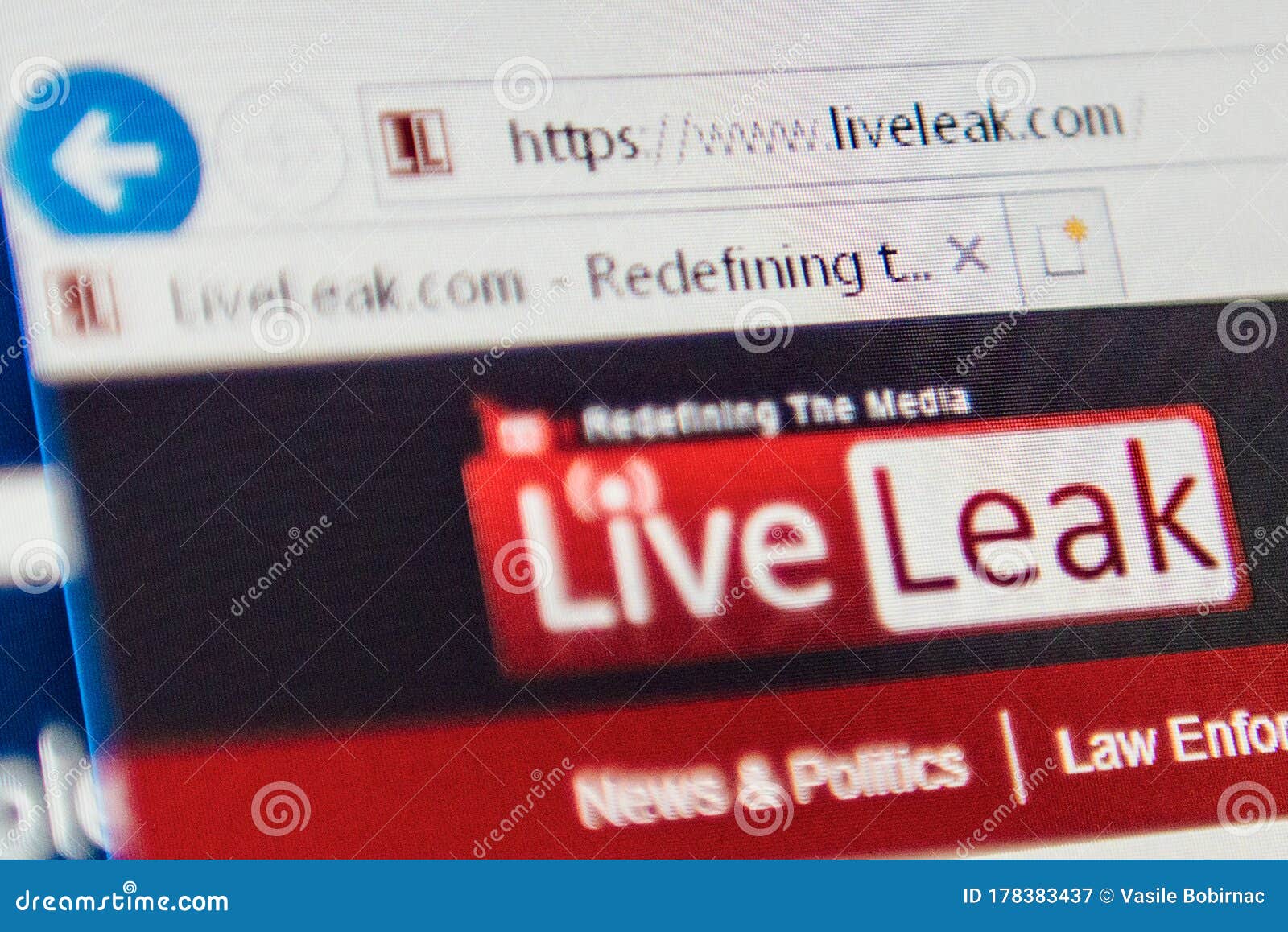 LiveLeak.com Web Site. Selective Focus. Editorial Photography - Image ...