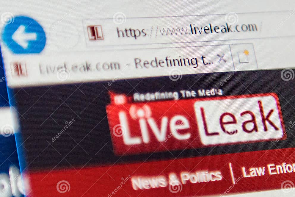 LiveLeak.com Web Site. Selective Focus. Editorial Photography - Image ...