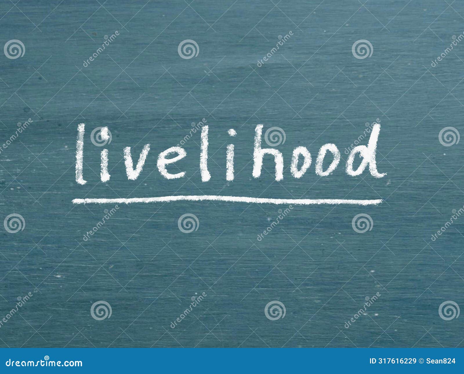 Livelihood Concept Word stock image. Image of chalkboard - 317616229