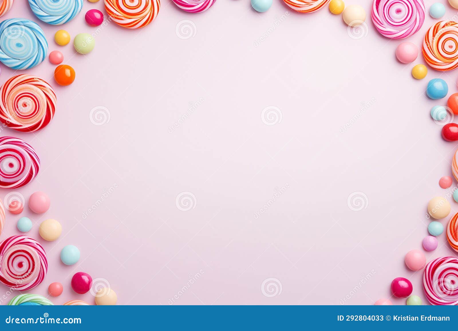 Vibrant Candy Swirls Arranged in Artistic Flat Lay Style Stock ...