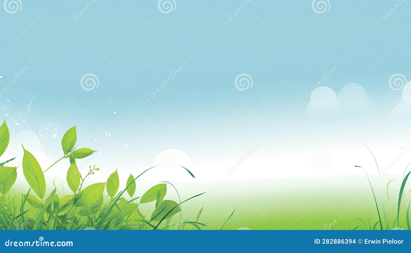 Lively Cartoonish Landscape Backdrop Stock Illustration - Illustration ...