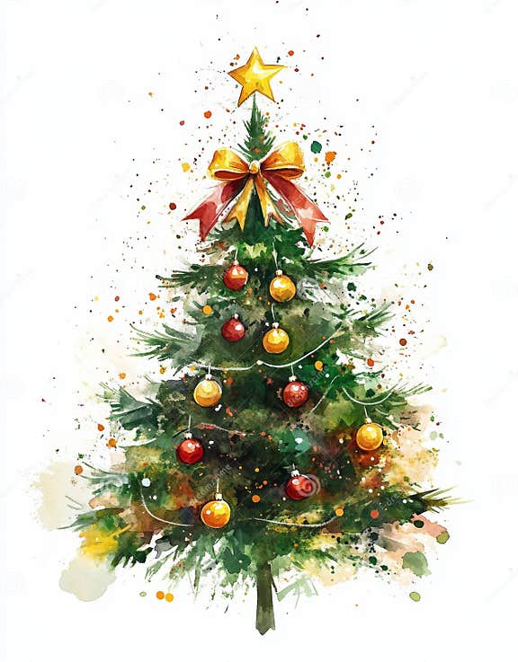 A Lively Christmas Setting Featuring a Bright Bow Stock Photo - Image ...