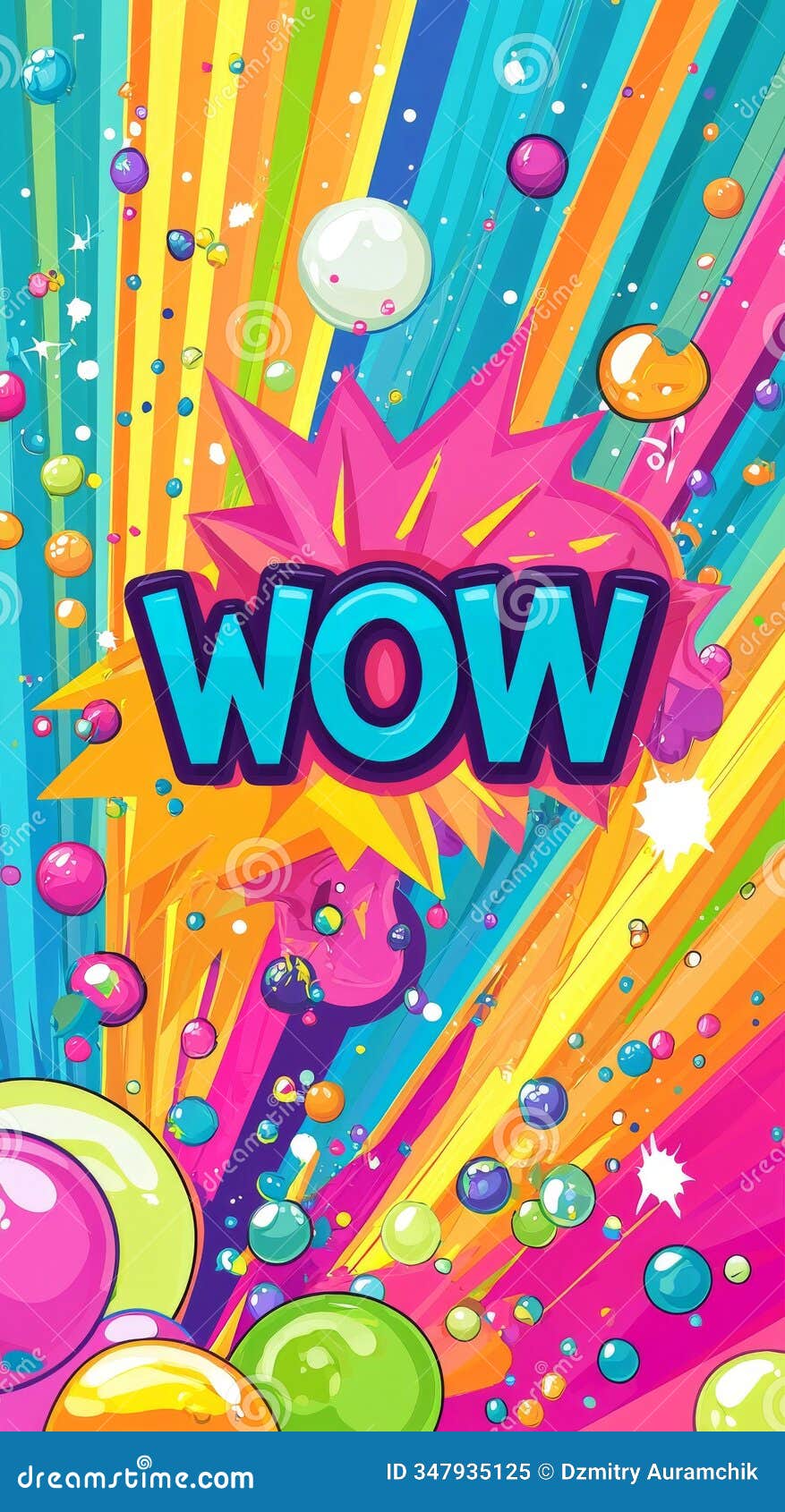 Lively Comic Book-style Wow Explosion Background Design. Stock Image ...