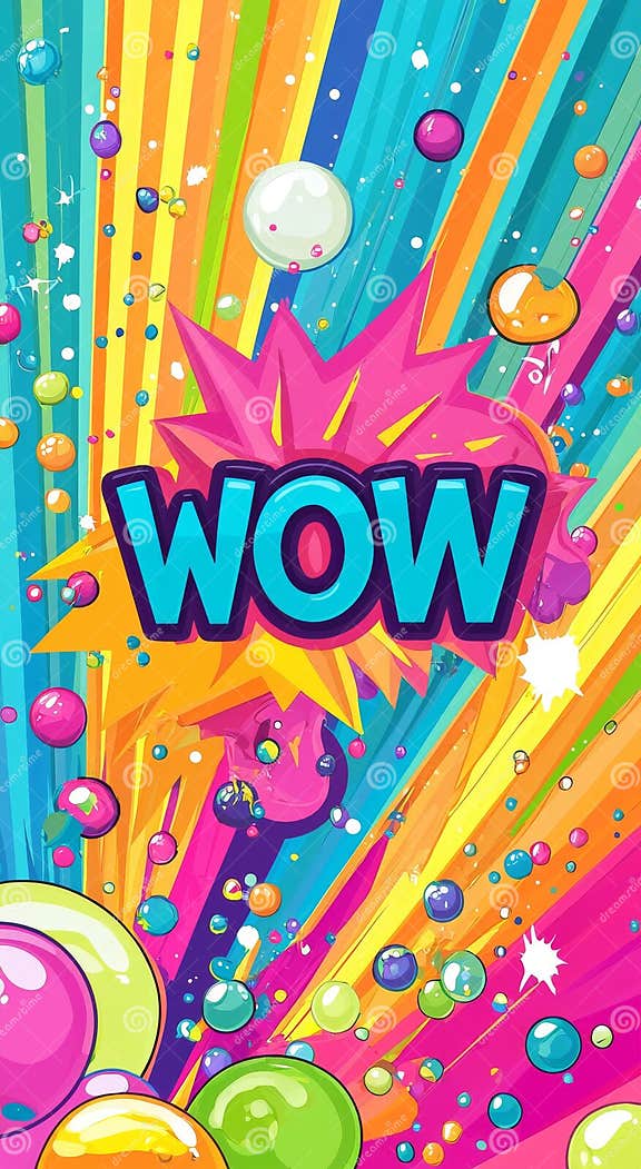 Lively Comic Book-style Wow Explosion Background Design. Stock Image ...