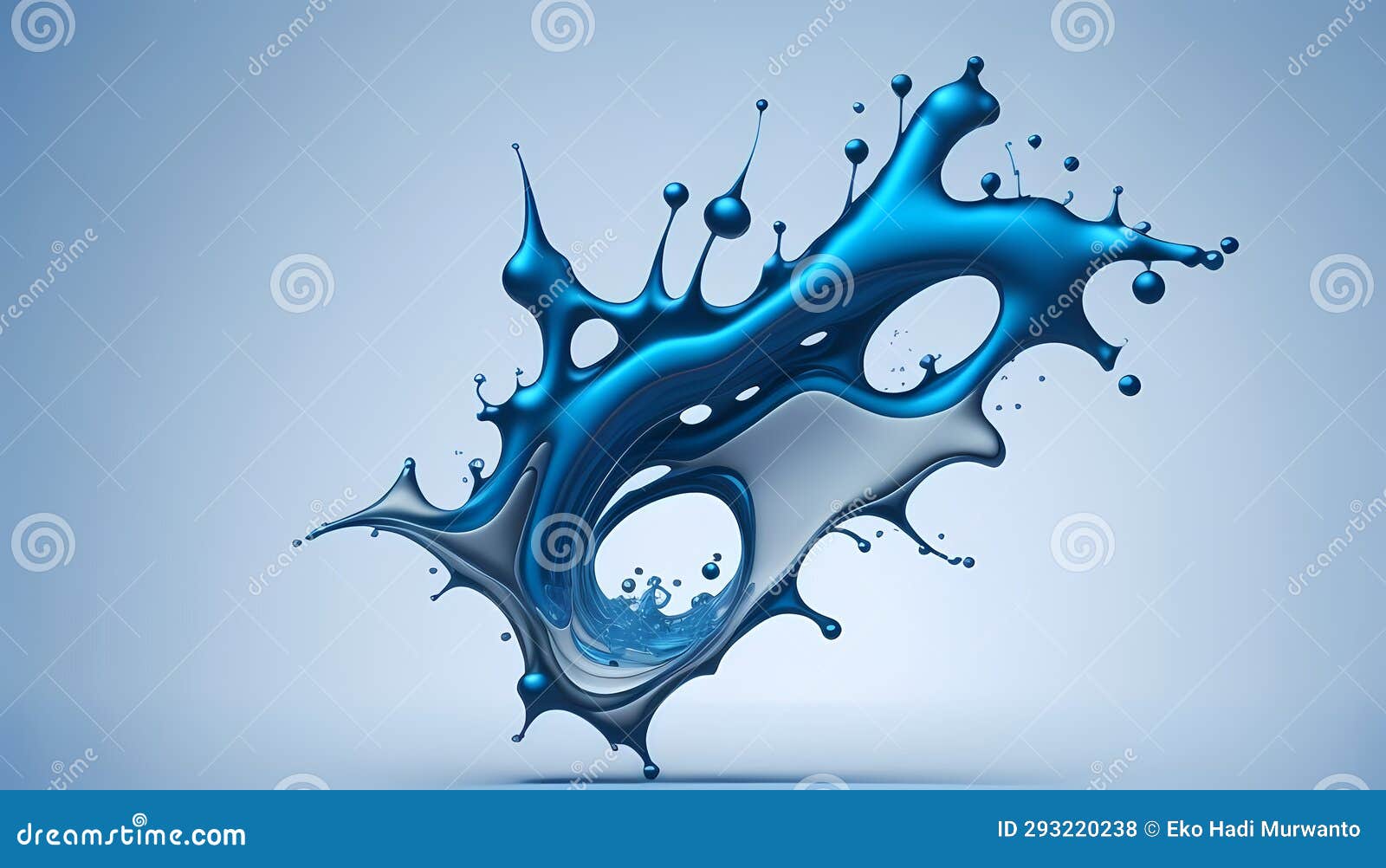 Lively 3D Bubble and Splash Delight for PowerPoint Stock Illustration ...