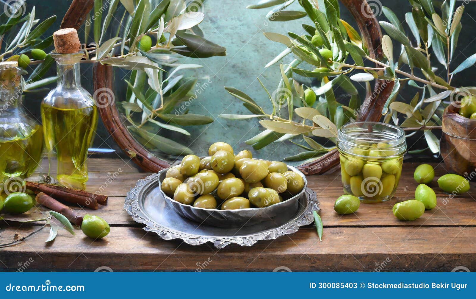 Lively Tableaus- Green Olives in a Stunning Olive Frame Stock ...