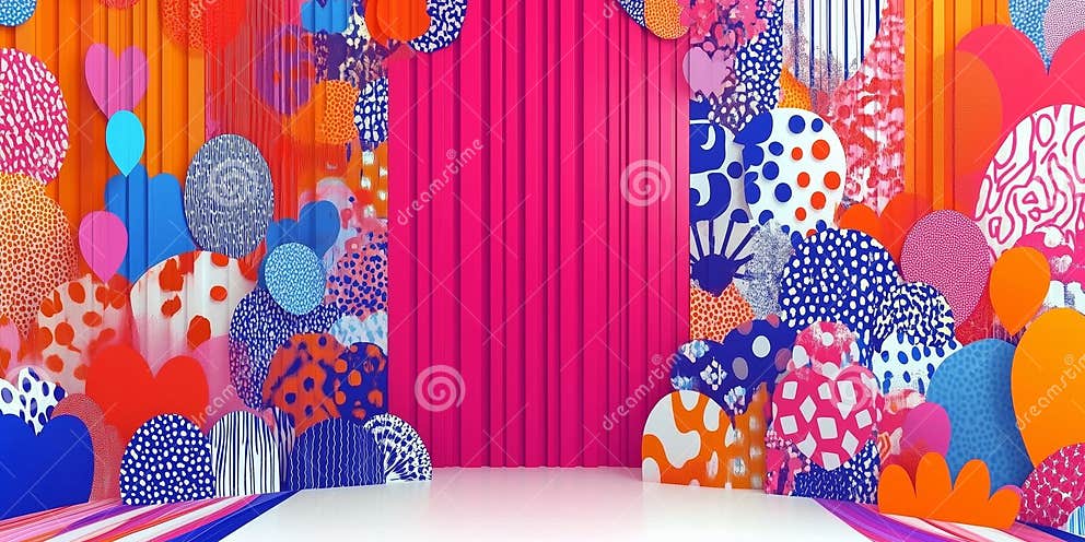 Bright Colorful Background with Vibrant Patterns and Textures for a ...