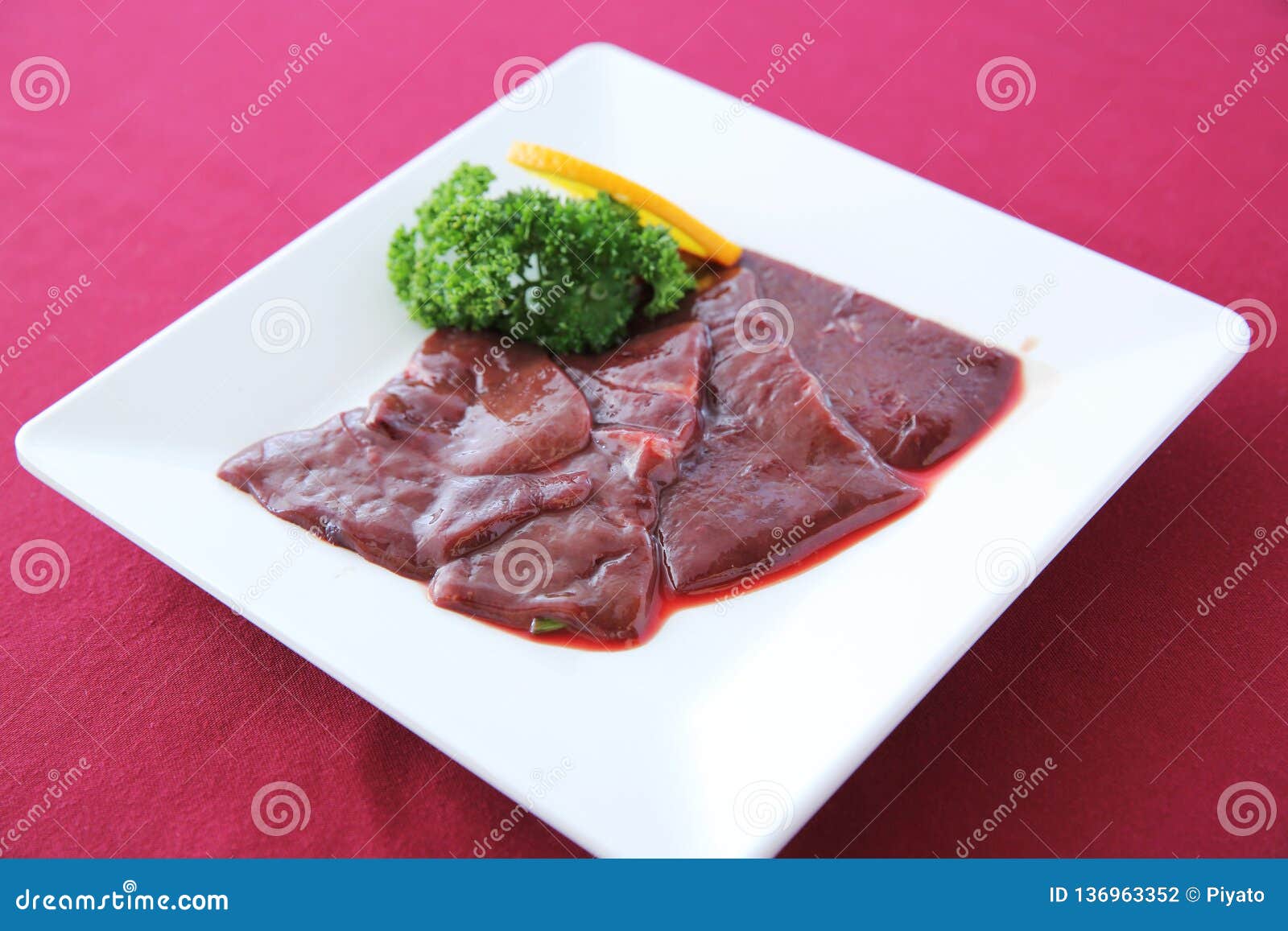 Liver beef set stock photo. Image of brown, animal, chopped - 136963352