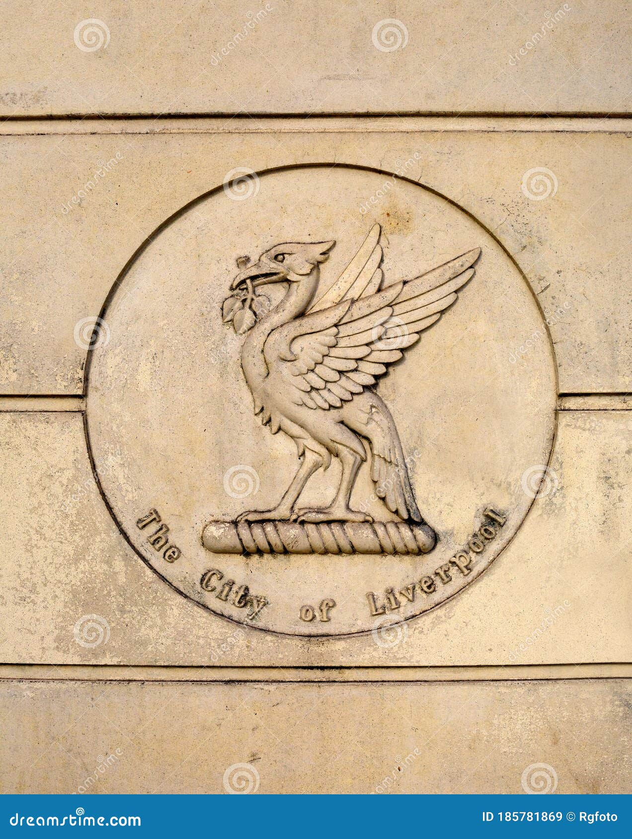 Liver Bird Relief, Icon of LIverpool Stock Image - Image of liver, bird ...