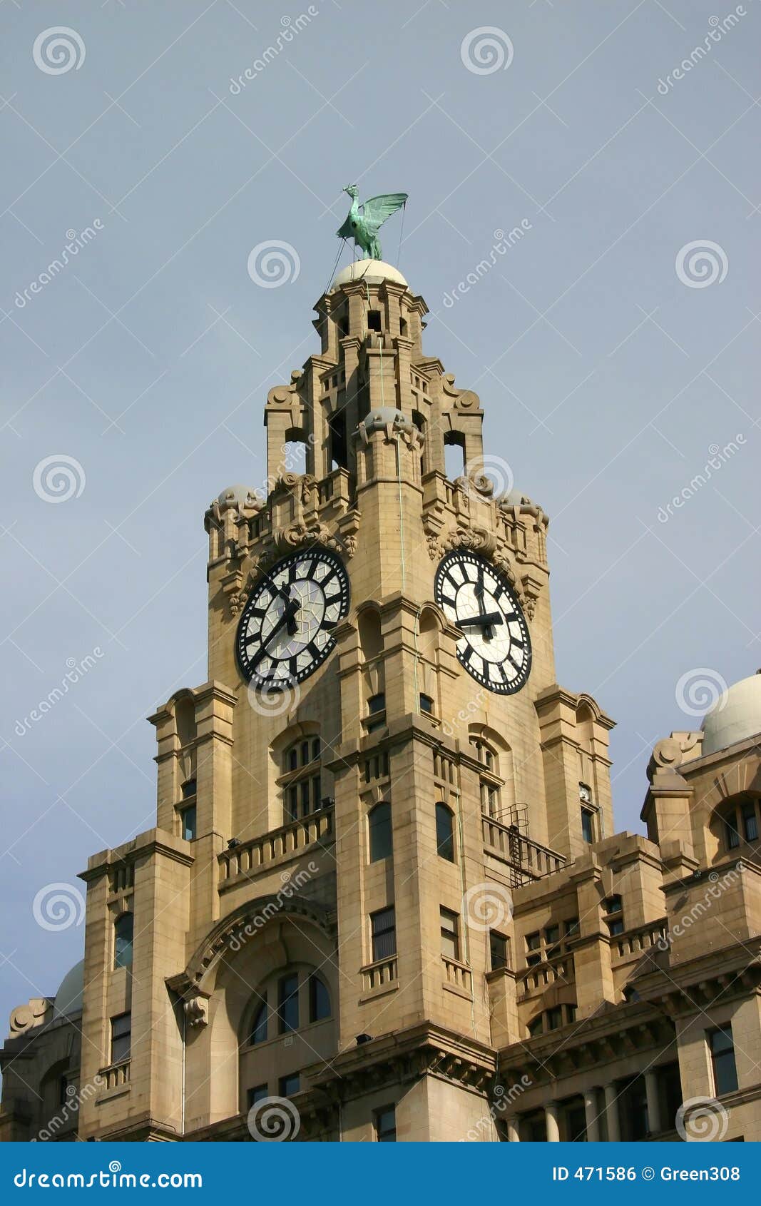 Liver Buildings stock photo. Image of brick, statue, architecture - 471586