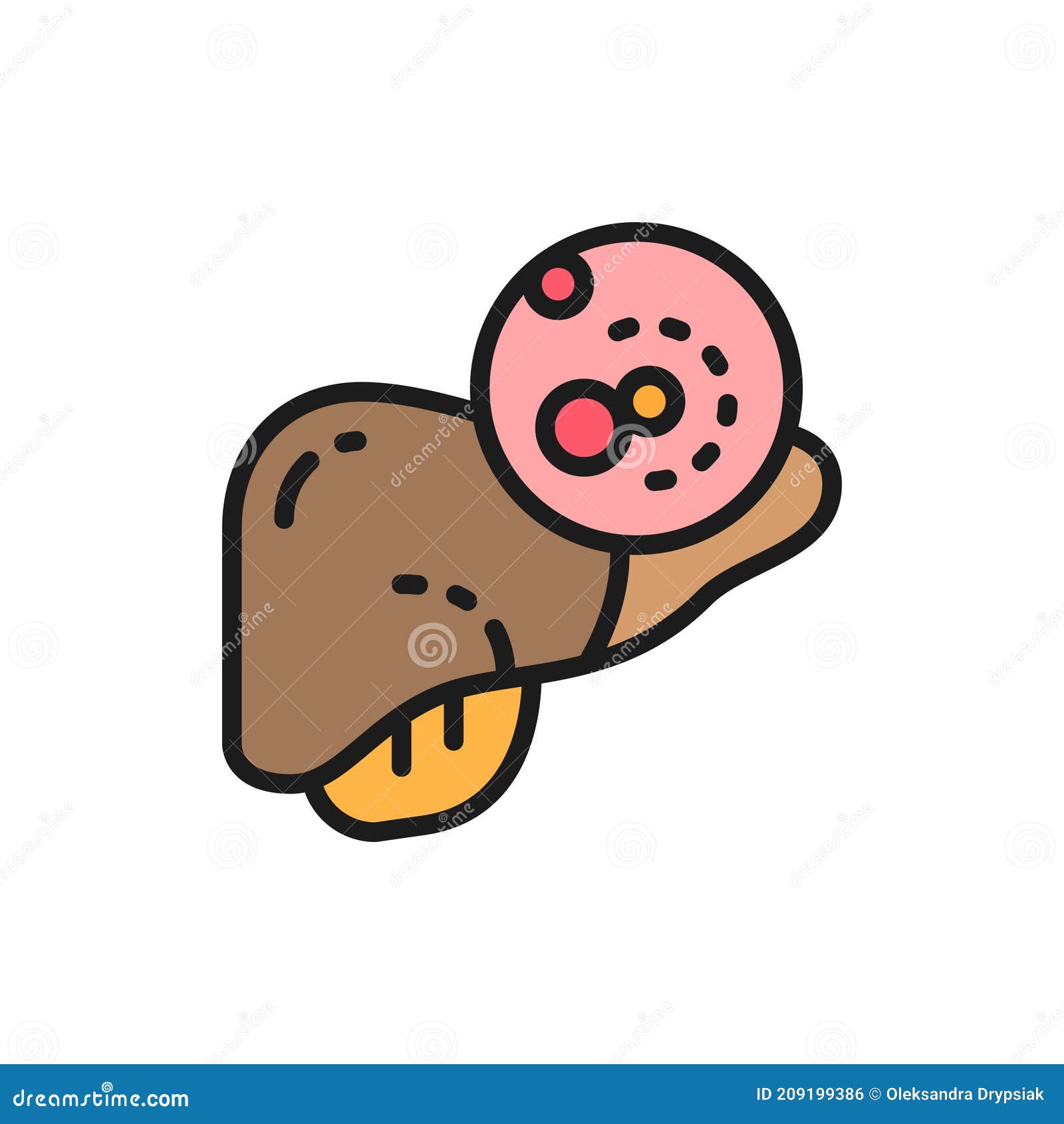 Liver Cancer, Malignant Tumor, Oncology Flat Color Line Icon. Stock ... Liver Cancer, Malignant Tumor, Oncology Flat Color Line Icon. Stock ...