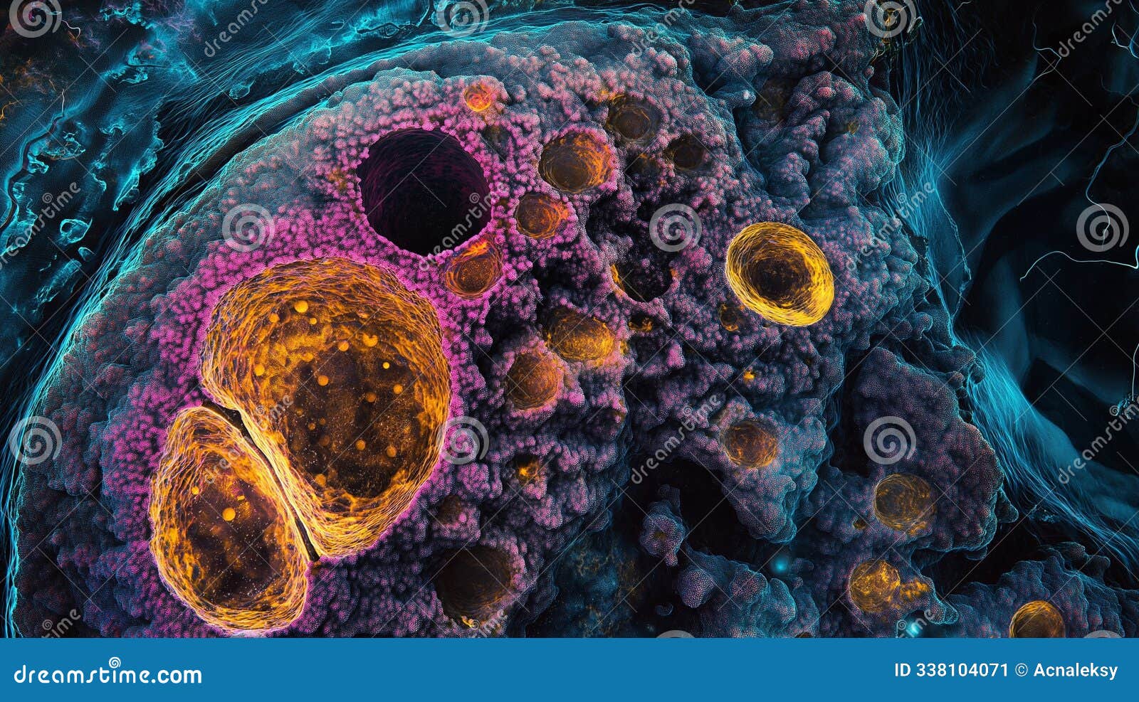 Liver Cell, Displaying Its Unique Structure Stock Image - Image of ...