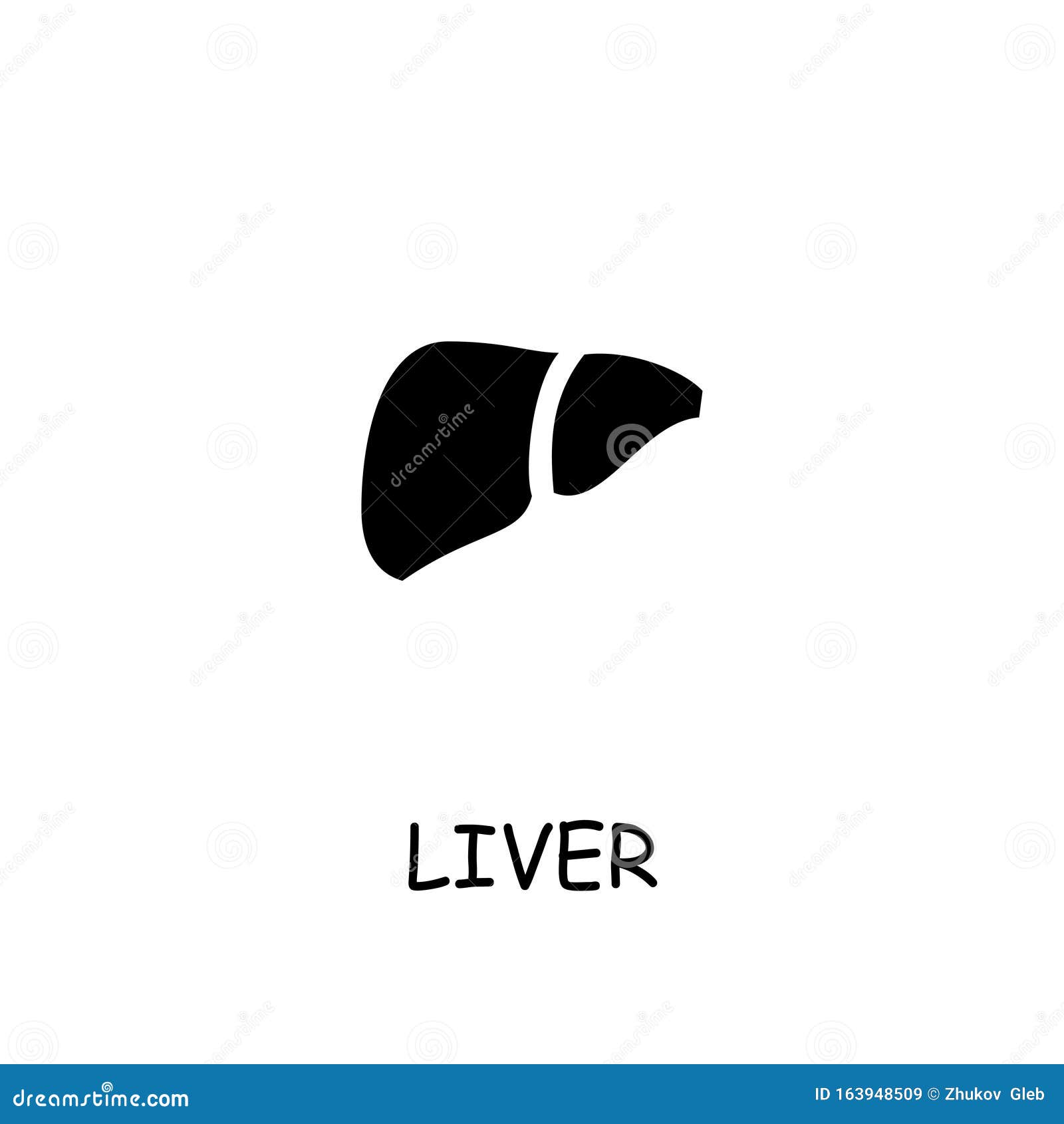 Liver flat icon stock illustration. Illustration of hepatology - 163948509