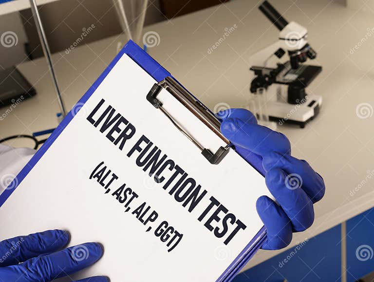 Liver Function Test (ALT, AST, ALP, GGT) is Shown Using the Text Stock ...