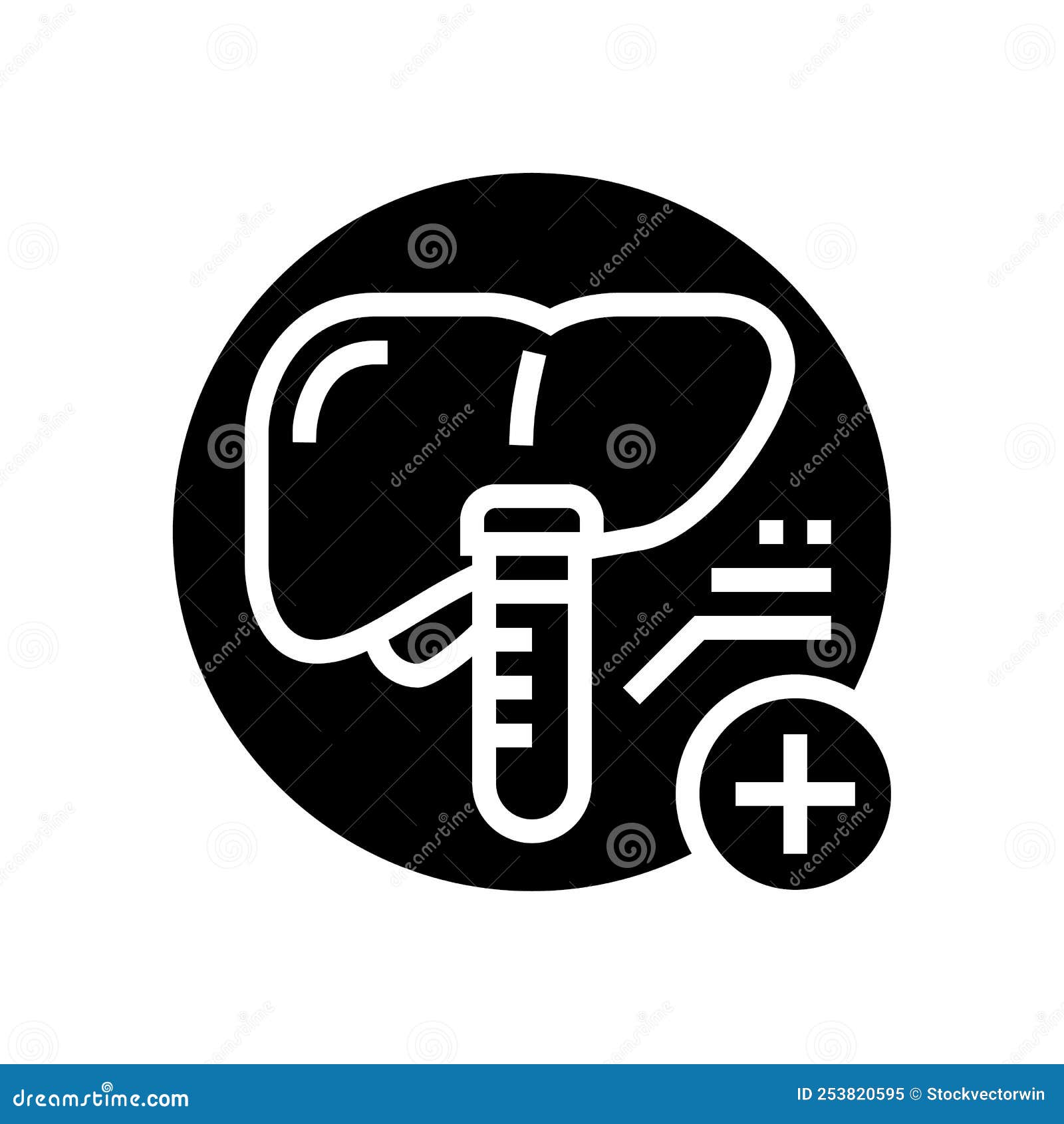 Liver Function Test Blue Gradient Concept Icon Cartoon Vector ...