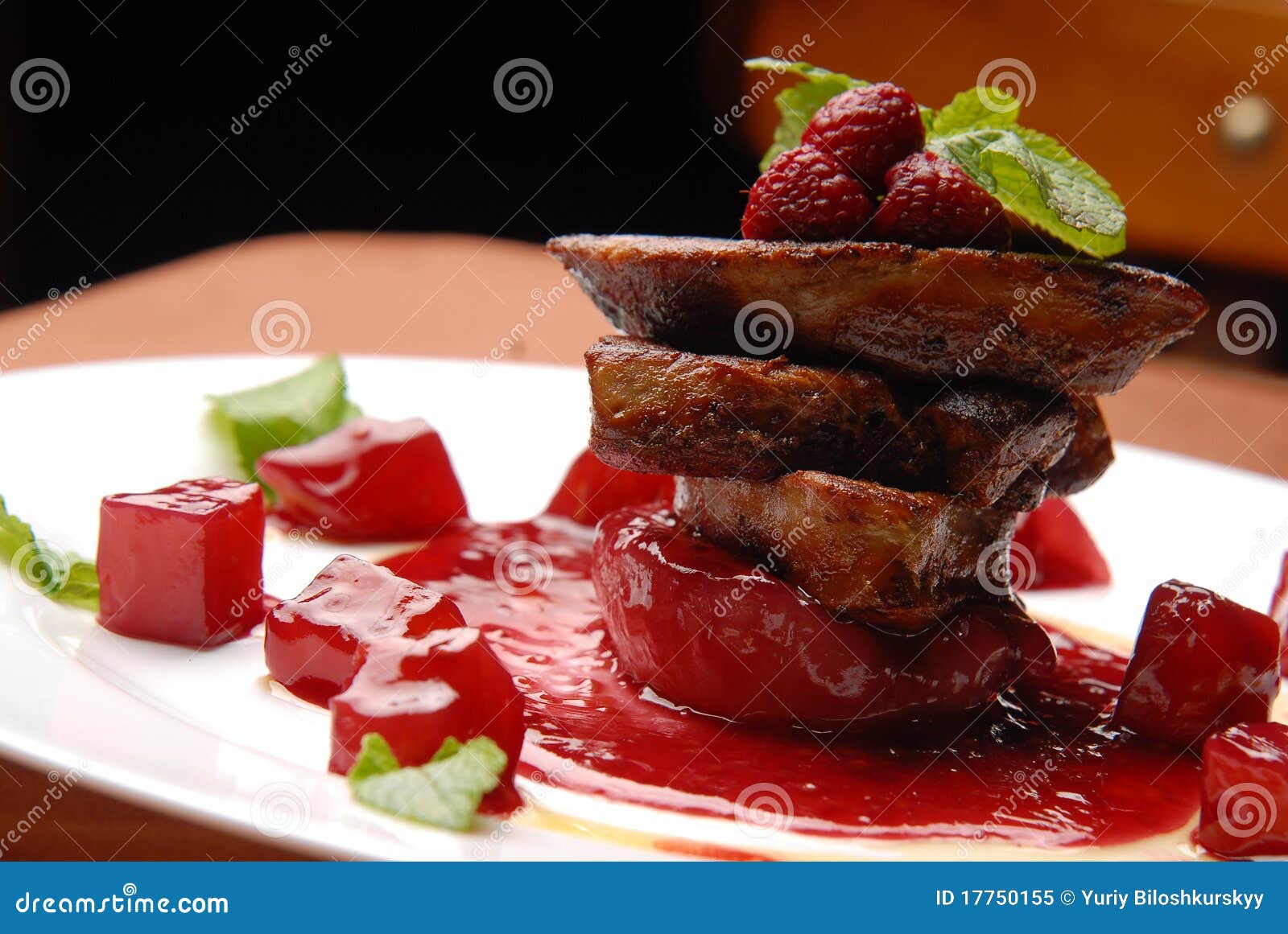 Liver the goose fried stock image. Image of buffet, plate - 17750155