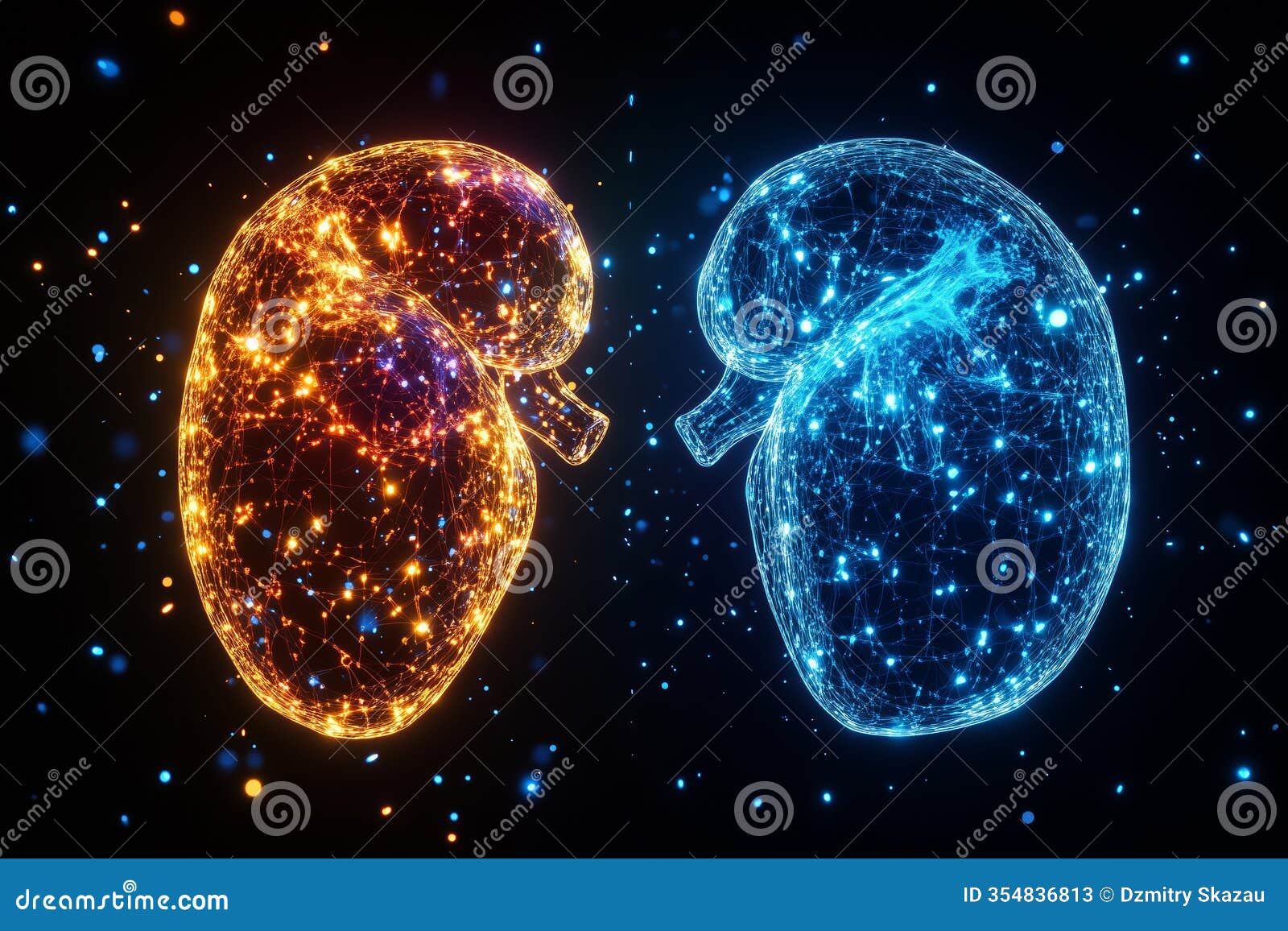 Liver Health Comparison: Visualizing Differences and Similarities Stock ...