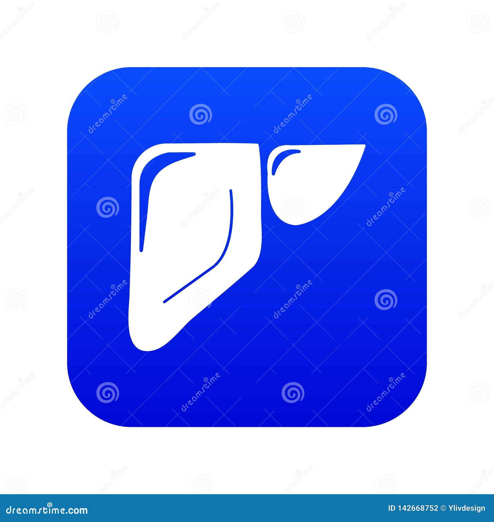 Liver icon blue vector stock vector. Illustration of health - 142668752