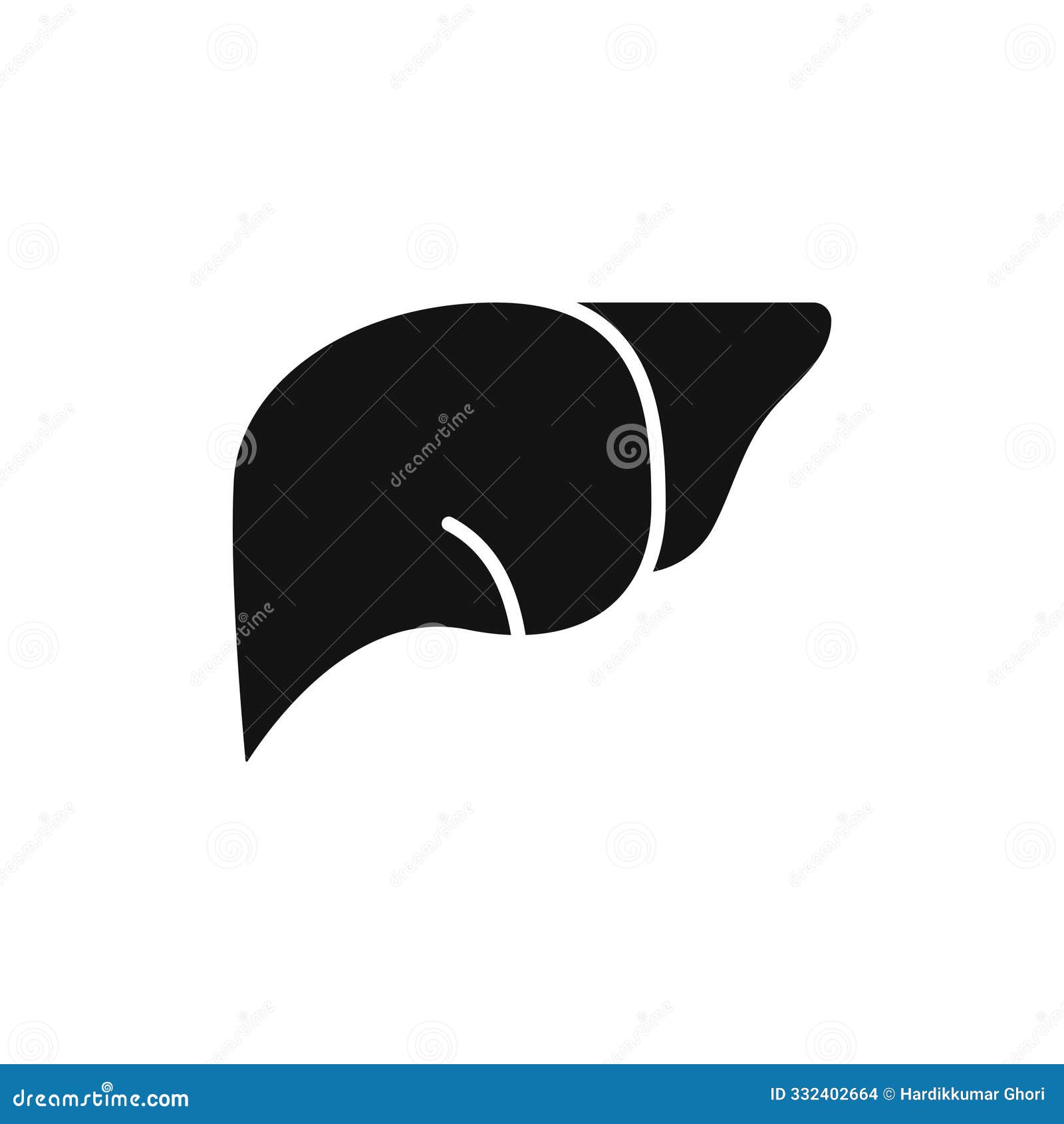 Liver Icon Symbol On White Background Vector Illustration ...