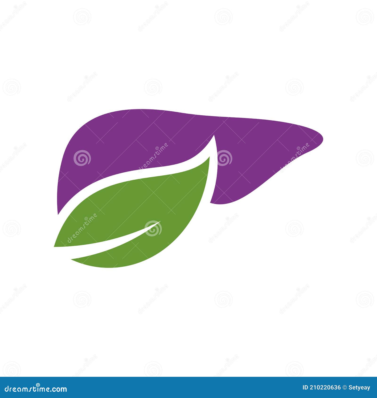 Liver with Leaf Logo Vector Template, Creative Liver Logo Design ...
