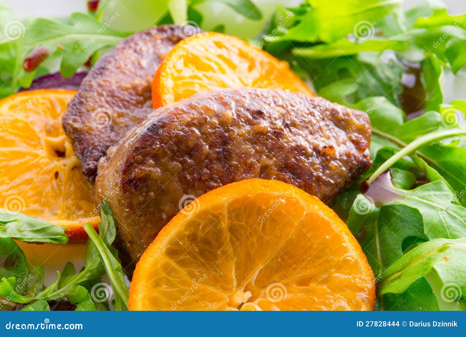 Liver with Onion-orange Sauce Stock Photo - Image of green, colours ...