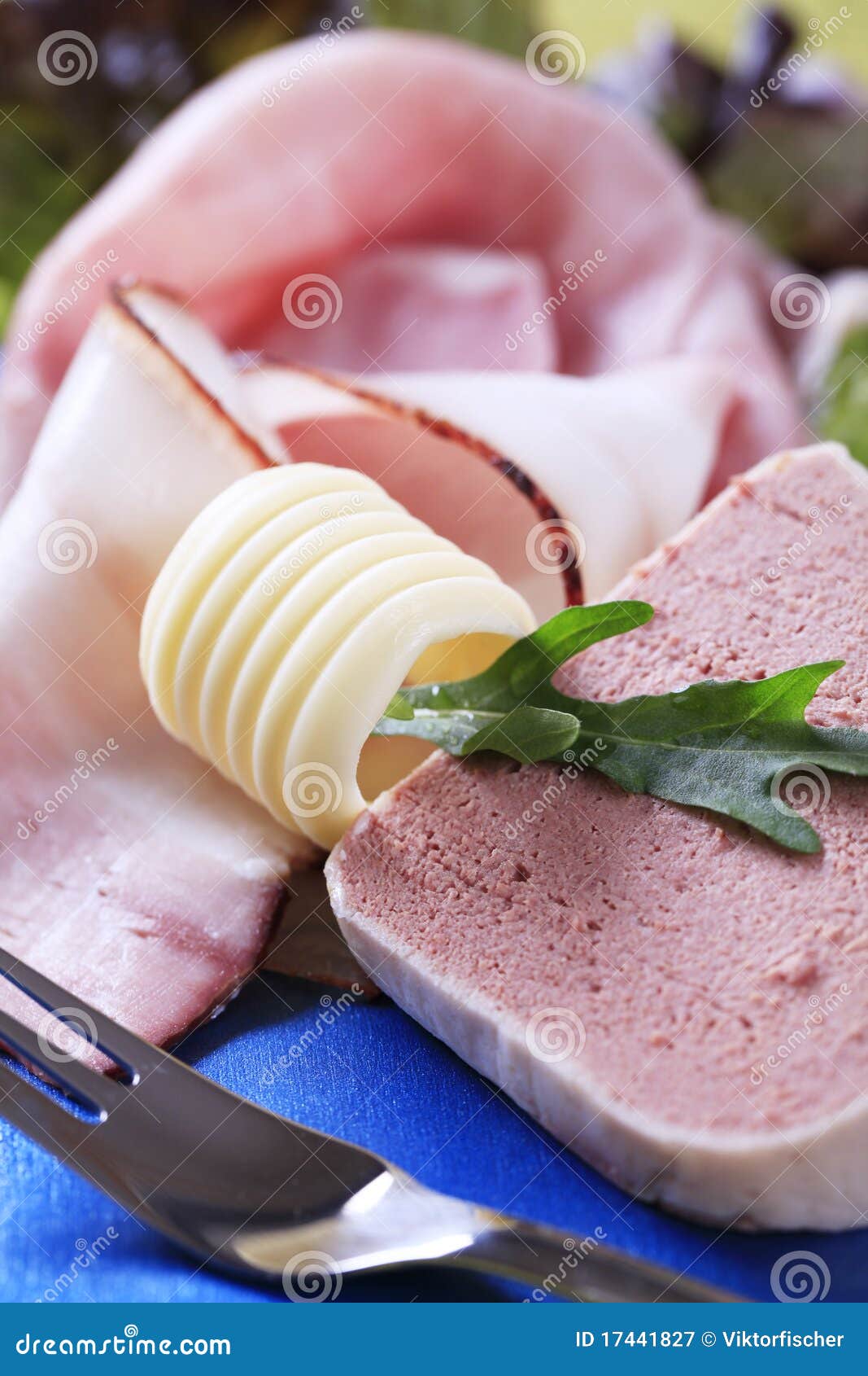 Liver pate, ham and bacon stock image. Image of terrine - 17441827